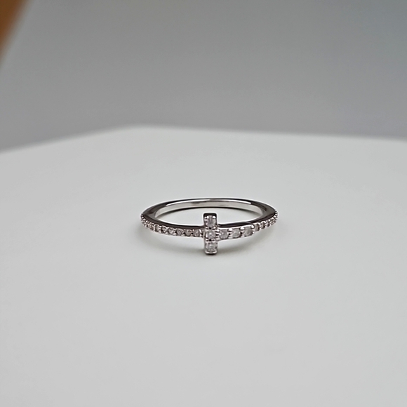 Jewelry | Cross Eternity Moissanite Ring | Poshmark